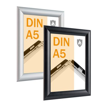 Cadre clic-clac ignifuge A5 avec certificat de classement au feu B-s1 ...